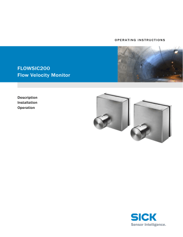 Sick FLOWSIC200 Flow velocity monitor Operating instructions | Manualzz