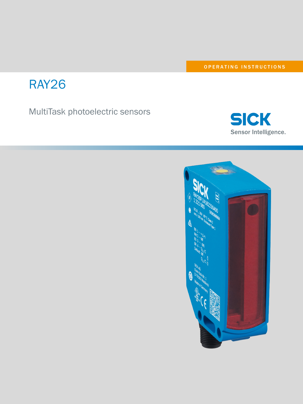 SICK RAY26 MultiTask photoelectric sensors Operating instructions ...