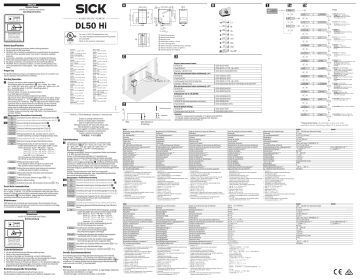 SICK DL50 HI 操作说明 | Manualzz
