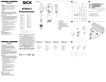 SICK WTB2S-2 Potentiometer Photoelectric proximity switch Mode d'emploi ...