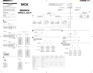 Sick SENSICK UM30-1_112/4 Operating instructions | Manualzz