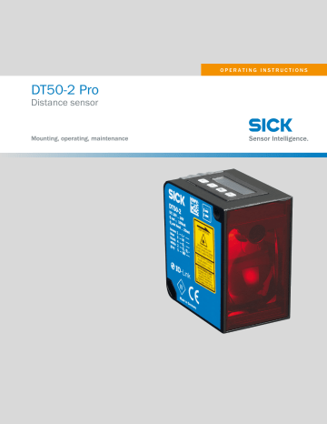 Sick DT50-2 PRO Distance sensor Operating instructions | Manualzz