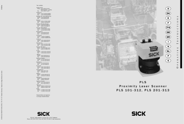 SICK PLS Proximity Laser Scanner PLS 101-312, PLS 201-313 Mode d'emploi ...