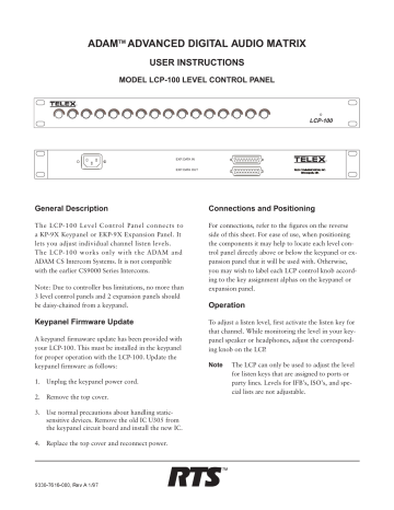 RTS Lcp-100 Manual | Manualzz