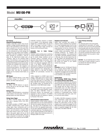 Panamax M5100-PM Manual | Manualzz