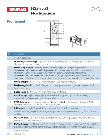 Simrad NSS evo3 Hurtig start guide | Manualzz