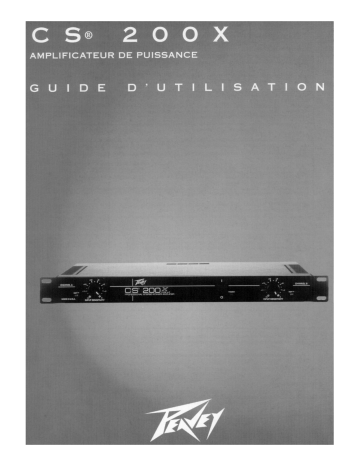 Peavey CS 200X Professional Stereo Power Amplifier Owner Manual | Manualzz