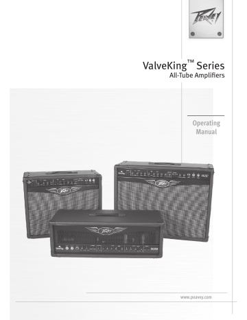 Peavey ValveKing Series Operating Manual | Manualzz