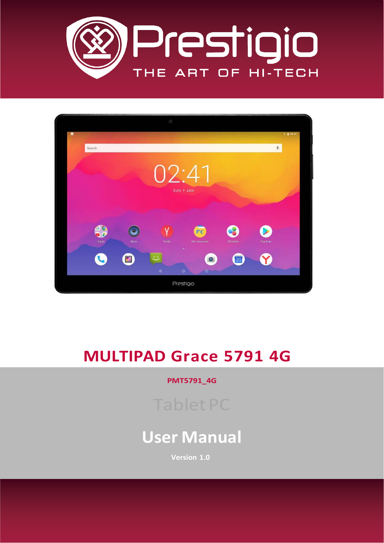 Prestigio Tablet GRACE 5791 4G Manual | Manualzz
