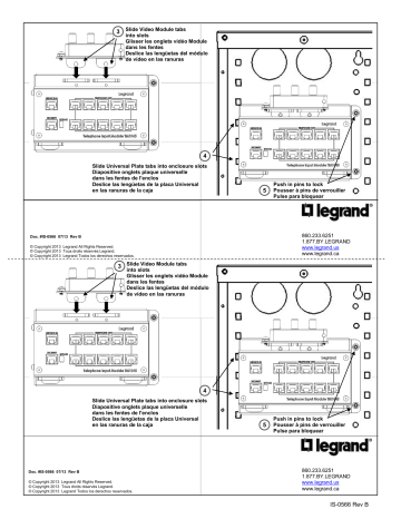Legrand 10x8 Combo Module RJ45 Guide d'installation | Manualzz