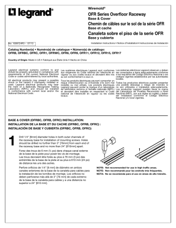 Legrand OFR Series Overfloor Raceway Base & Cover Installation ...