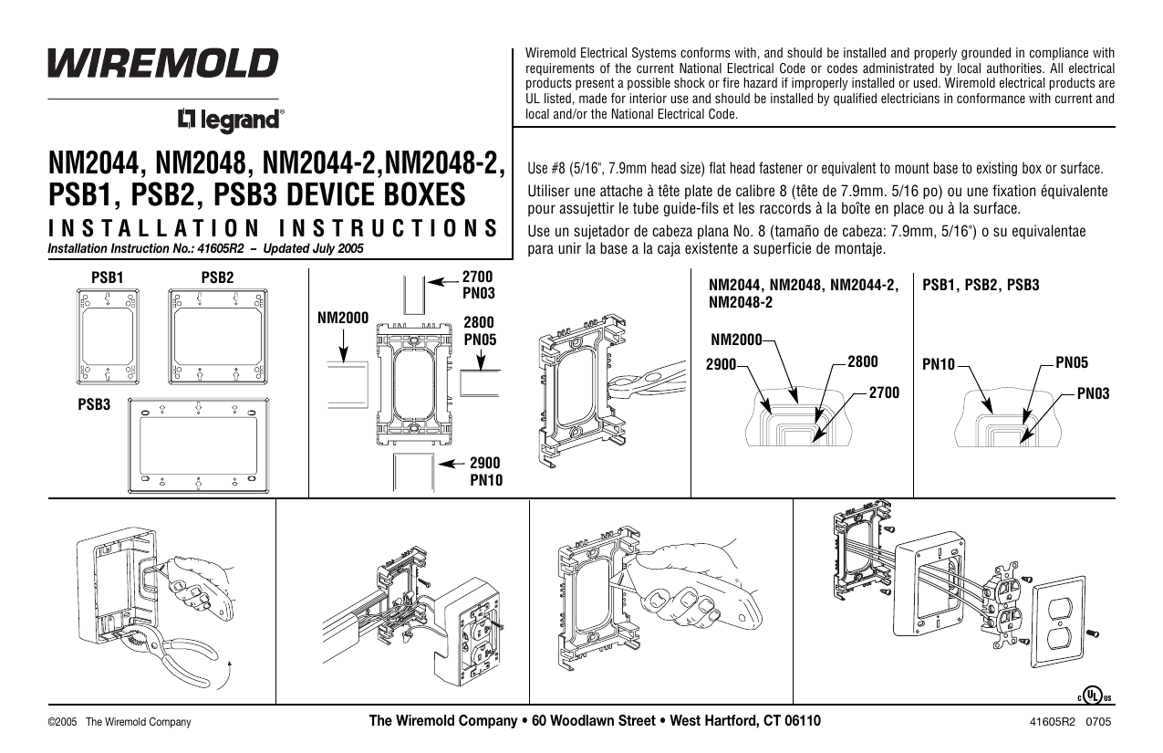 Legrand Device Box Installation Instruction | Manualzz