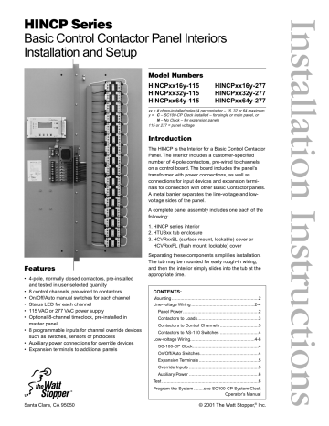 Legrand Basic Control Panel Interior (HINCP) Installation Instruction ...
