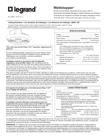 Legrand LMDC-100 DLM Dual Technology Ceiling Mount Occupancy Sensor ...