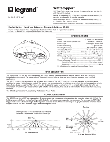 Legrand DT-305 Installation Instruction | Manualzz