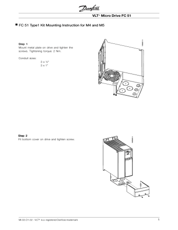 Danfoss VLT Micro Drive FC 51 Installation Guide | Manualzz