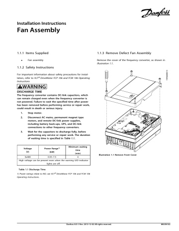 Danfoss VLT DriveMotor FCP 106 Installation Guide | Manualzz