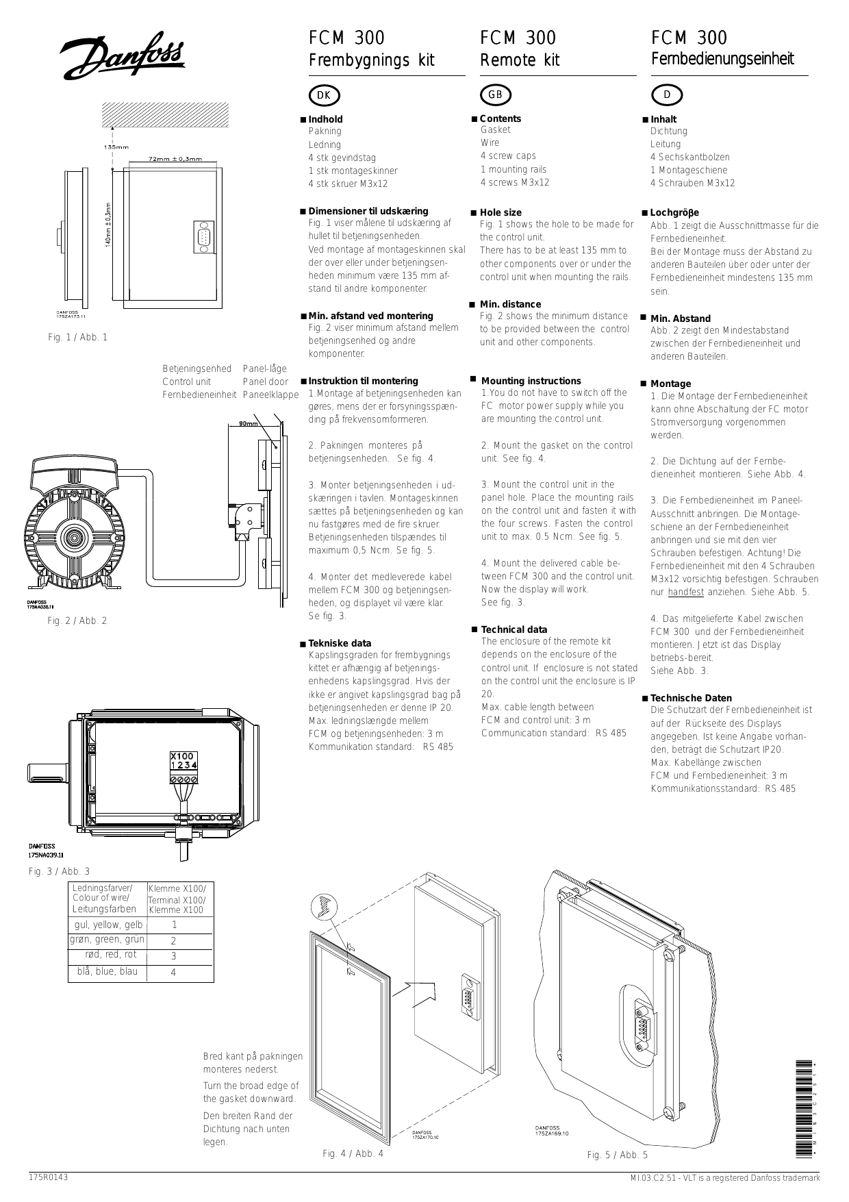 Danfoss VLT DriveMotor FCM 300 (Legacy Product) Installation guide ...
