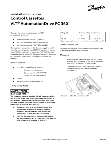 Danfoss VLT AutomationDrive FC 360 Installation Guide | Manualzz