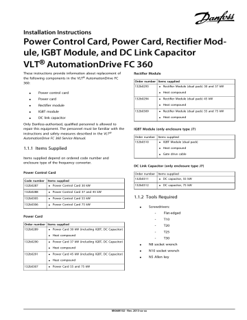 Danfoss VLT AutomationDrive FC 360 Installation Guide | Manualzz