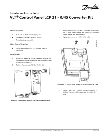 Danfoss VLT Midi Drive FC 280 Installation instructions | Manualzz