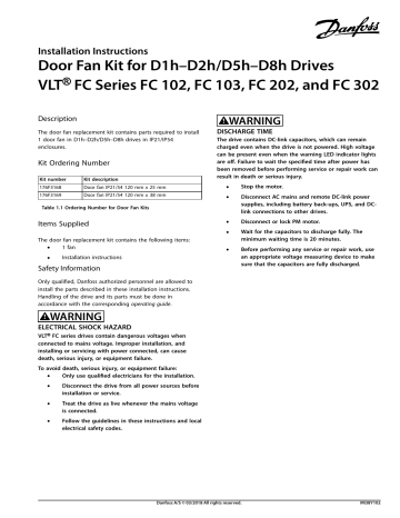 Danfoss VLT Refrigeration Drive FC 103 Installation Guide | Manualzz