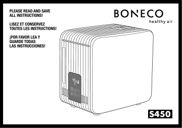 Boneco S450 Steam Humidifier Instructions for use | Manualzz
