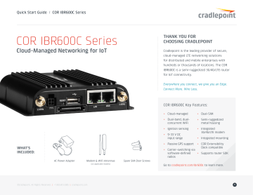 Cradlepoint IBR600C Quick Start Guide | Manualzz