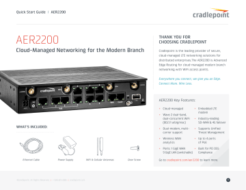 Cradlepoint AER2200 Quick Start Guide | Manualzz