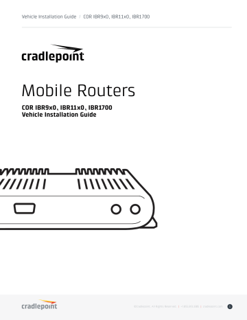 Cradlepoint COR IBR1100 Series Installation Guide | Manualzz