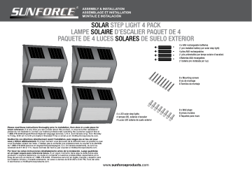 Sunforce Solar Step Light Manual | Manualzz