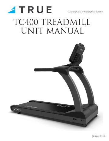 True Fitness 400 Treadmill User Manual | Manualzz