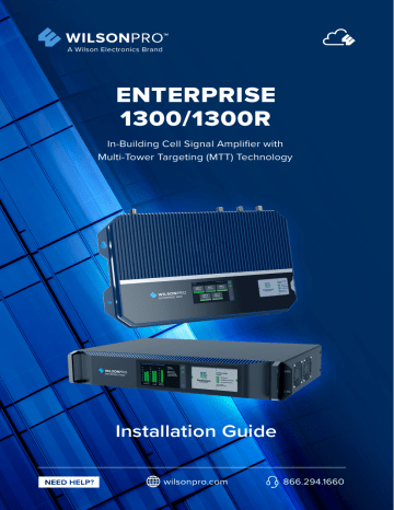 WilsonPro Enterprise 1300/1300R Installation Guide | Manualzz