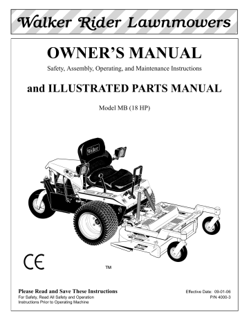 Walker MB Operator's Manual | Manualzz
