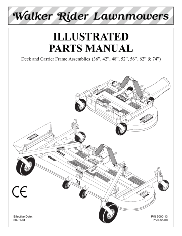 Walker Combined Decks Parts List | Manualzz
