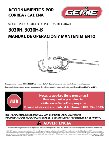 Genie 3020 Manual de usuario | Manualzz