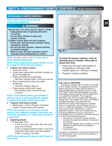 Genie ISL950 Remote Instruction | Manualzz