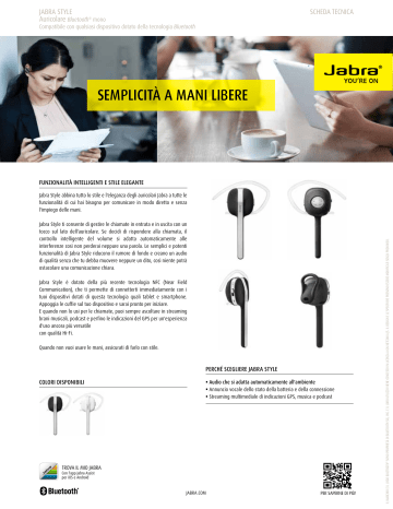 Jabra Style Scheda dati | Manualzz