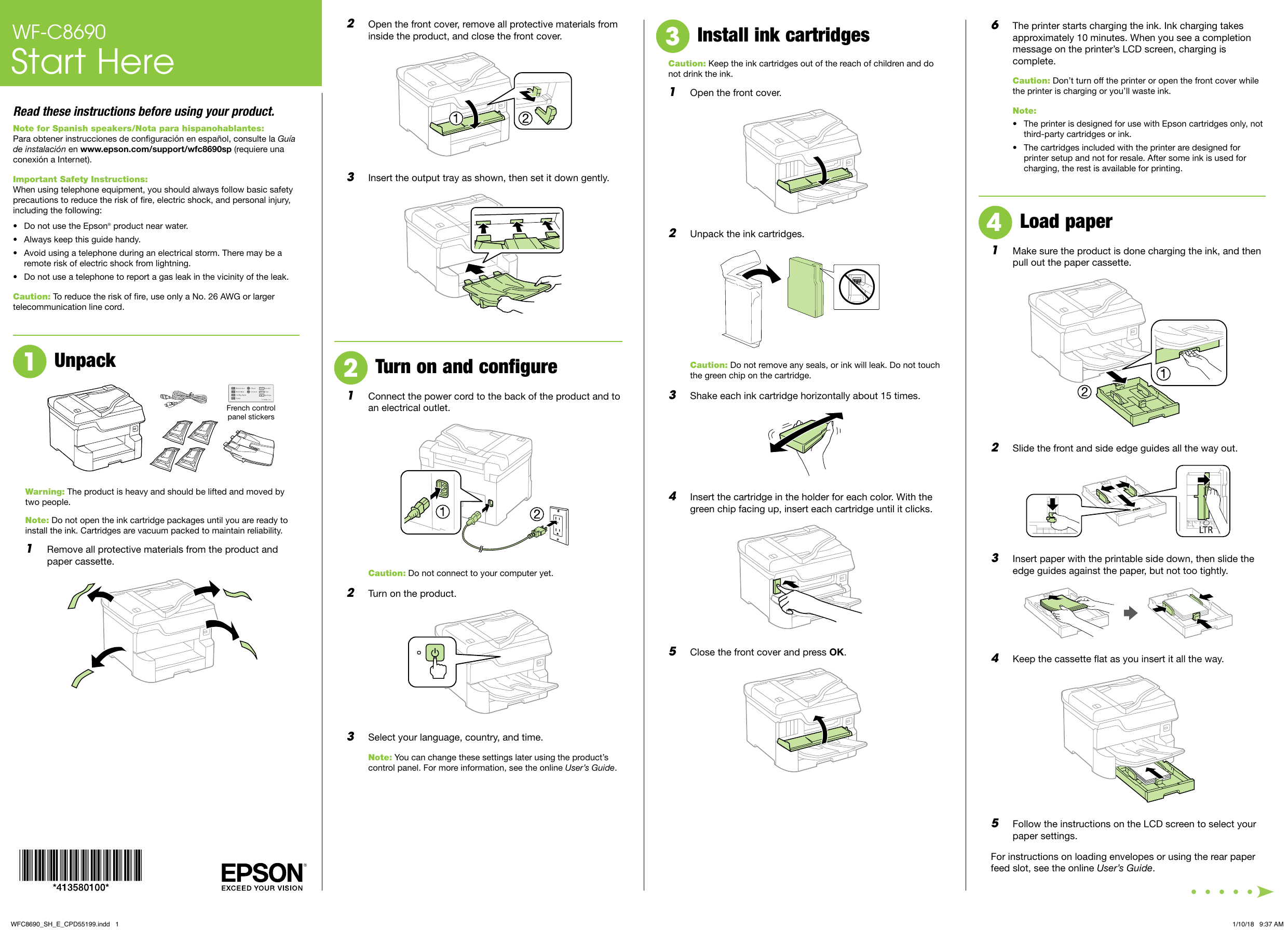 Epson WorkForce Pro WF-C8690 Installation Guide | Manualzz