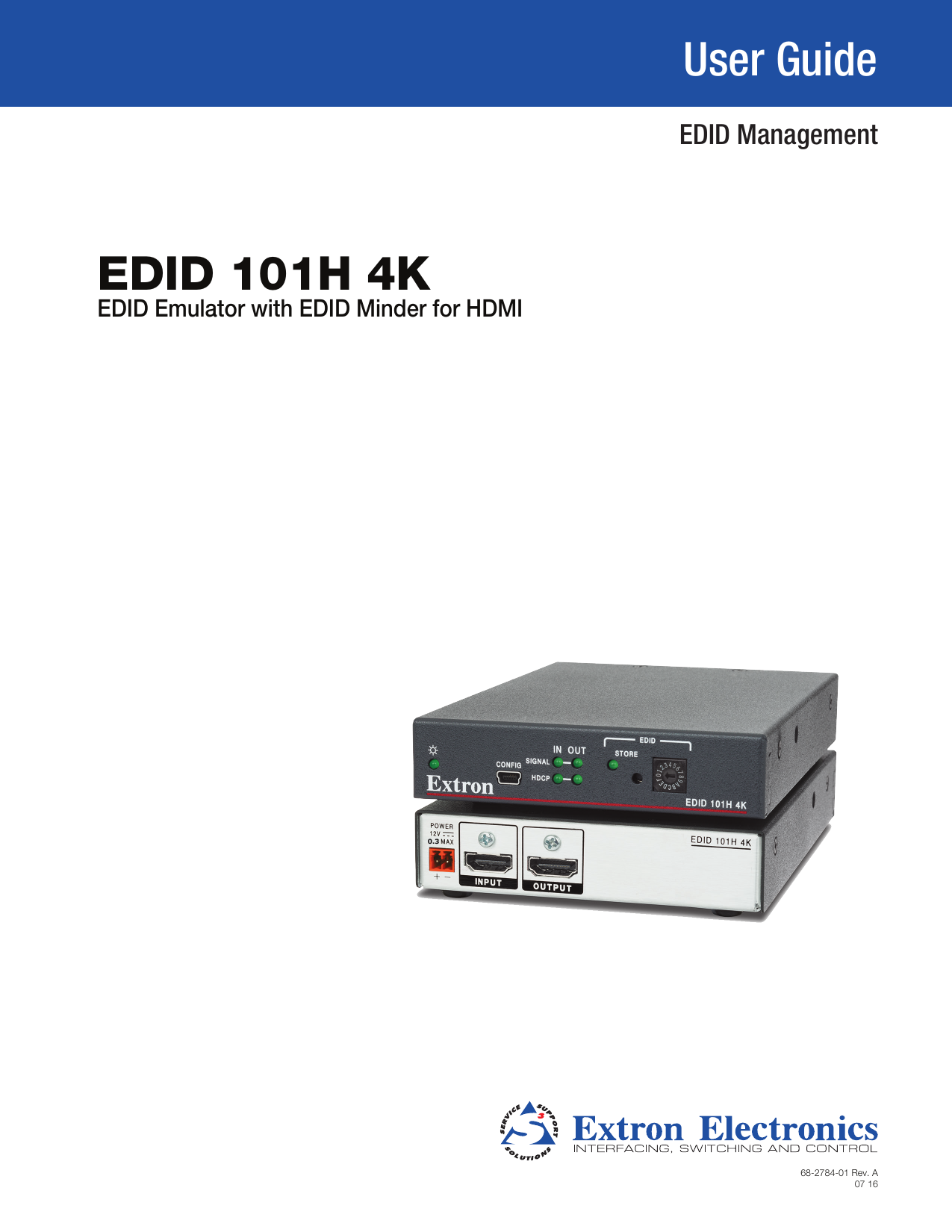 Extron EDID 101H 4K Manual | Manualzz