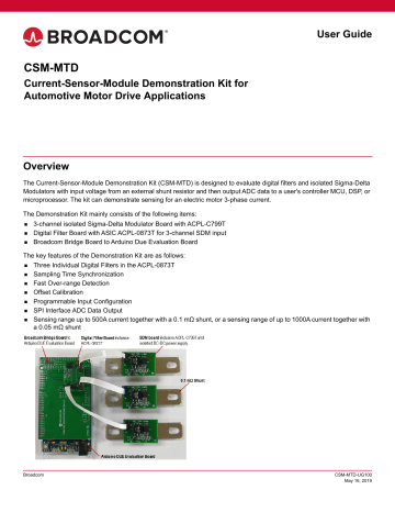 Broadcom CSM-MTD Current-Sensor-Module Demonstration Kit for Automotive Motor Drive Applications ...