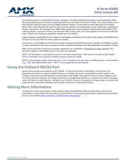 AMX NMX-ENC-N3132 Encoder - Datasheet, Quick start Guide, User guide ...