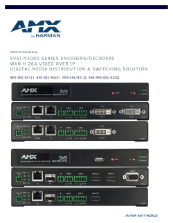 AMX NMX-ENC-N3132 Encoder - Datasheet, Quick start Guide, User guide ...
