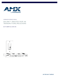 AMX DX-RX-4K - Data Sheet, Quick start Guide, User manual | manualzz.com