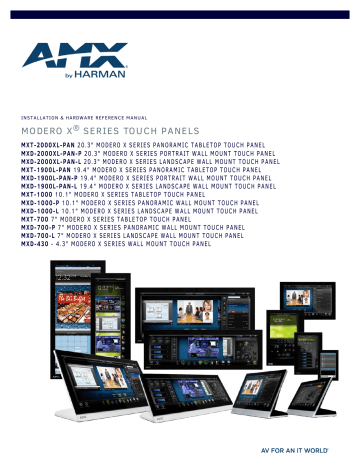 AMX MXT-1900L-PAN-NC modero x series g4 touch panels (no camera, no ...