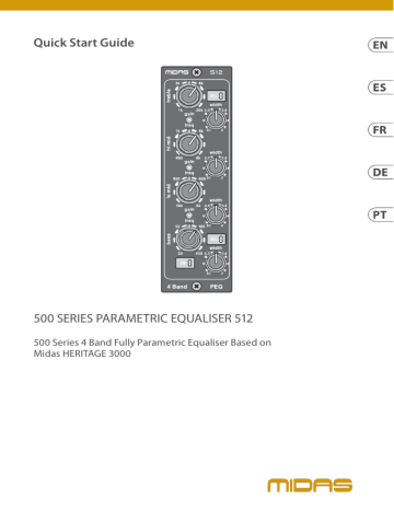 Midas PARAMETRIC EQUALISER 512 Quick Start Guide | Manualzz