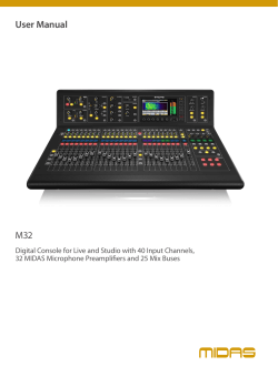 Midas M32 - Guía de inicio rápido, Manual de usuario | manualzz.com