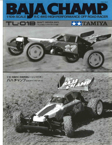 Tamiya TL01B 4WD Off-Road Model Bedienungsanleitung | Manualzz