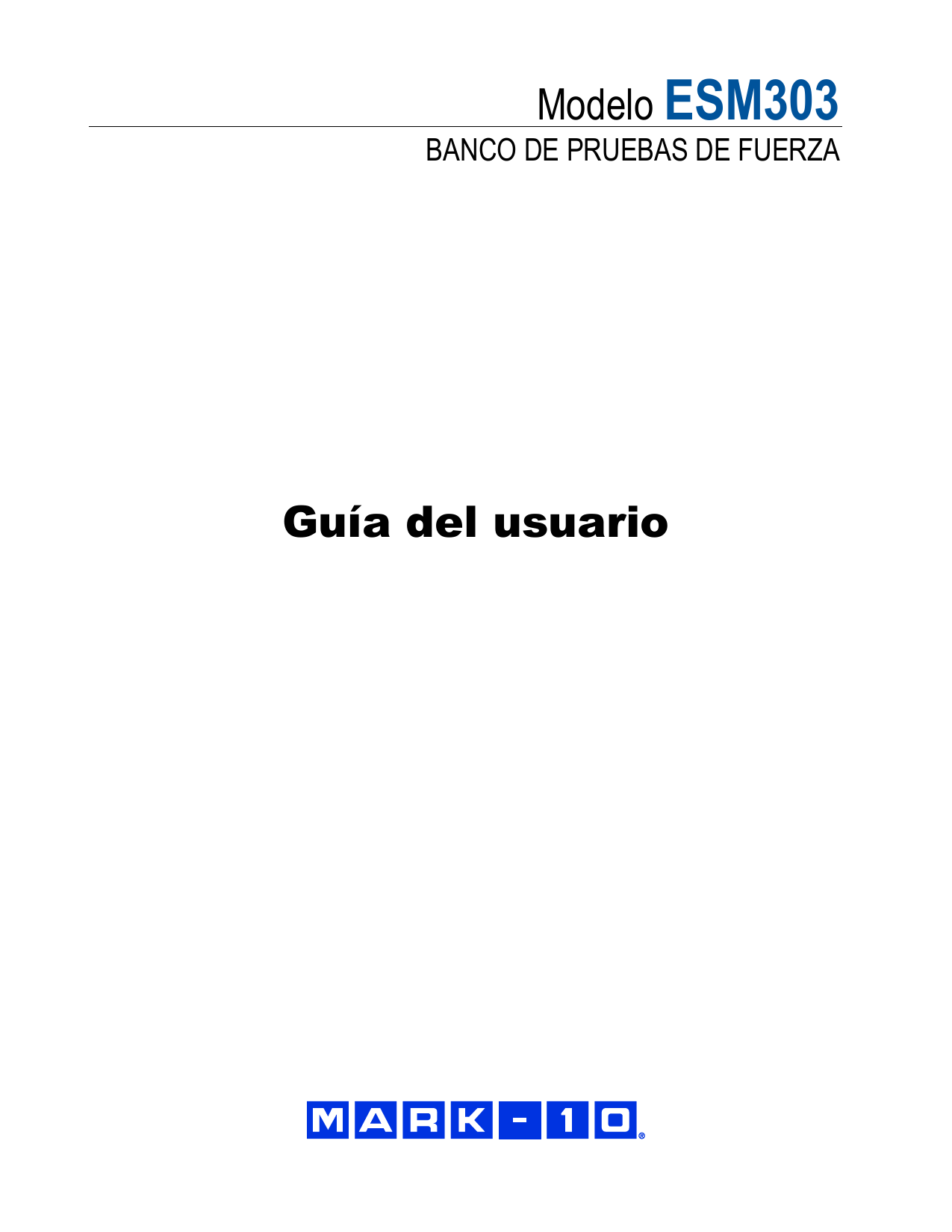 MARK-10 ESM303 Guía del usuario | Manualzz