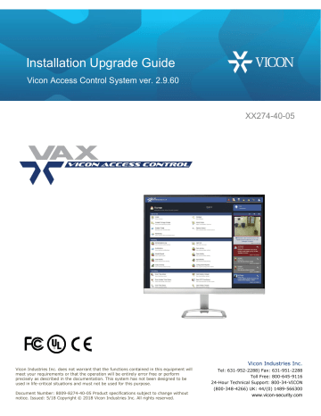 Vicon VAX Software VAX Access Control Guide | Manualzz